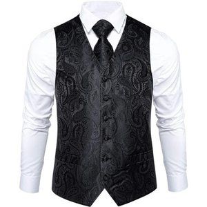 Jackets & Coats | Mens Wedding Paisley Suit Vest Black | Poshmark